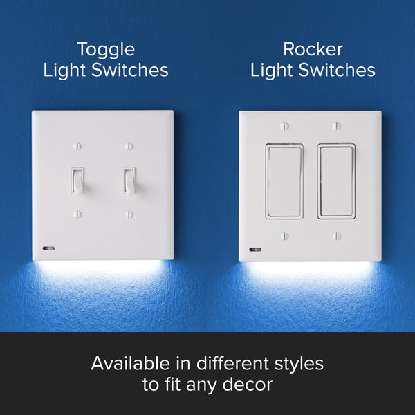 SwitchLight for Double Gang Light Switches | Lighted Wall Plates ...