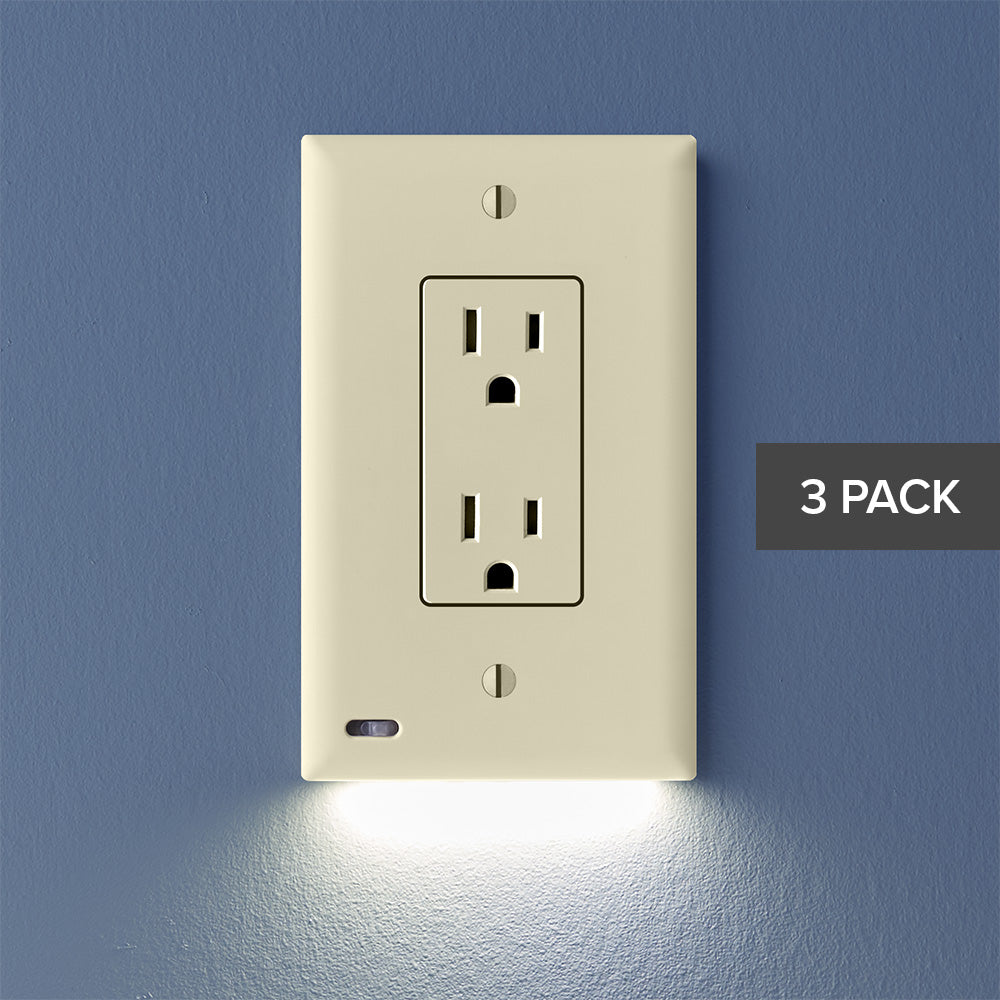 SnapPower GuideLight 2+ | Outlet Cover w/ Built-in LED Night Light